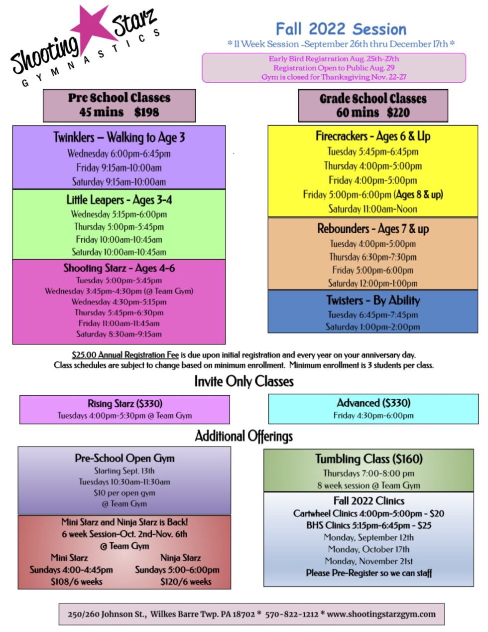 Shooting Starz Gymnastics | Home Page